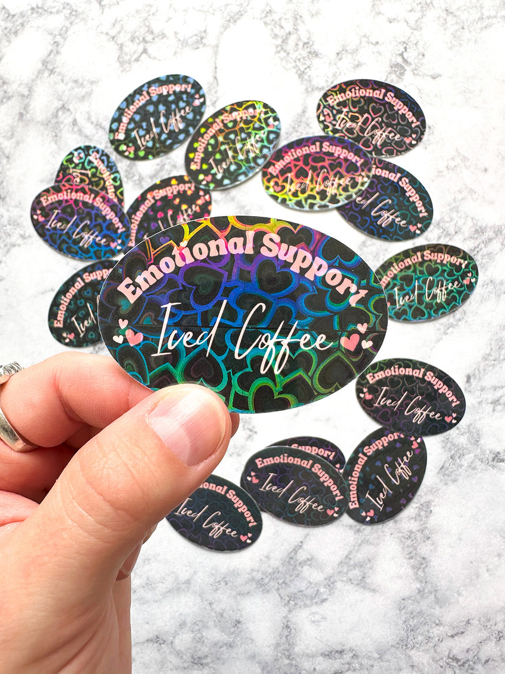 Emotional Support Iced Coffee Sticker – Lederman Art & Design